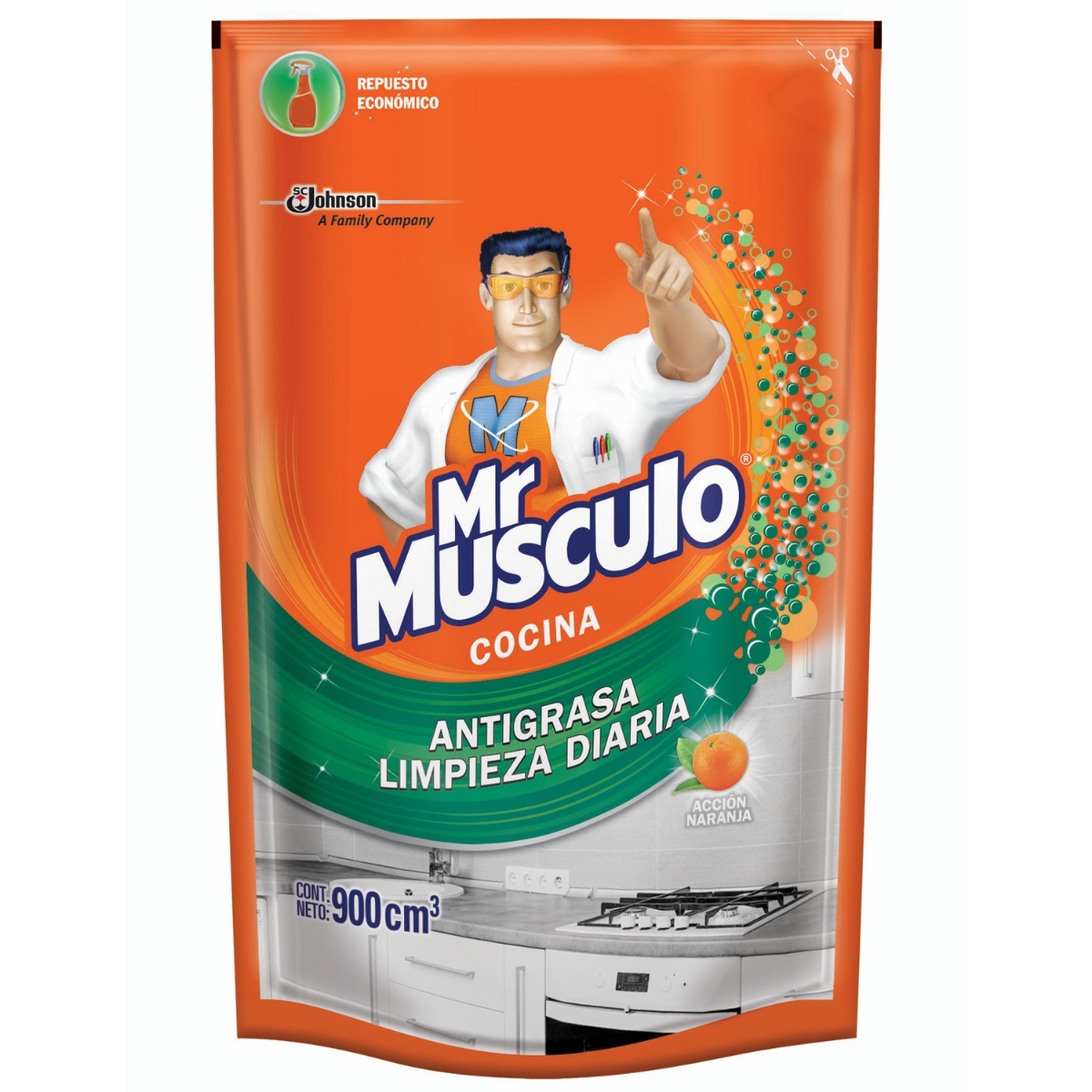 Mr Musculo Antigrasa Verde X 900Cc Doy Pack